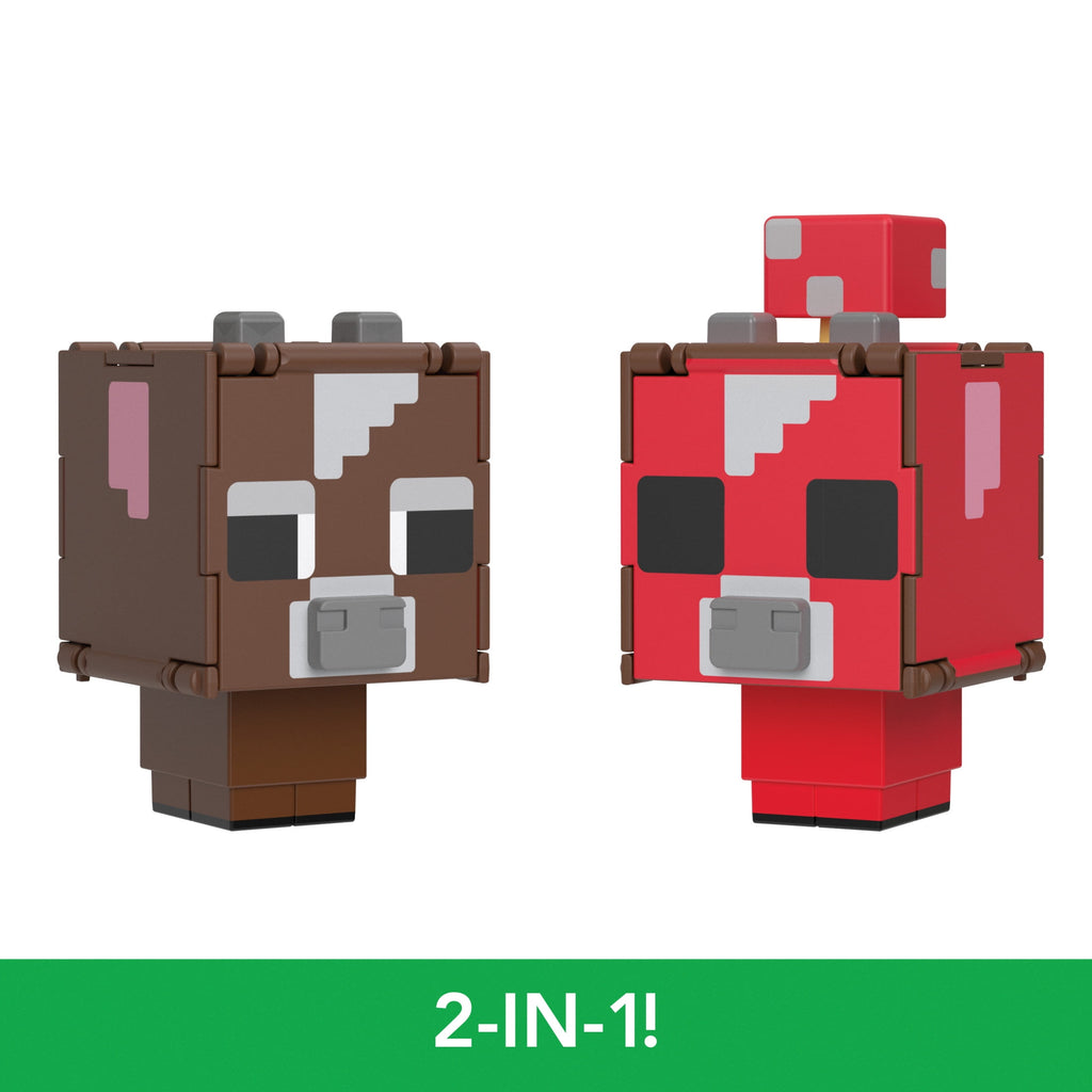 Minecraft Flippin’ Figs Figures Collection, 2-in-1 Fidget Play, 3.75-i ...