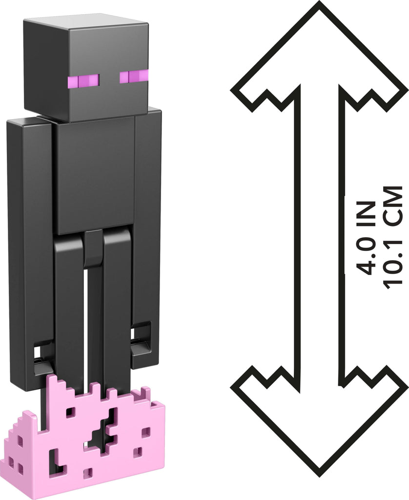 Mattel Minecraft Action Figure & Accessories 2-Pack with Enderman in 3 ...