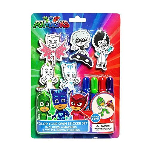 Pj Masks Color Your Own Sticker Set(1) | MyKidsToyBin