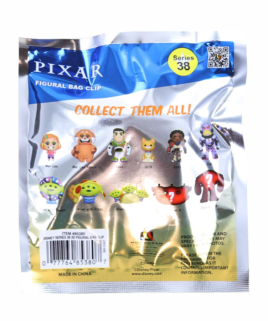Disney Series 38 Pixar Collection 3D Foam Bag Clip | One Random ...