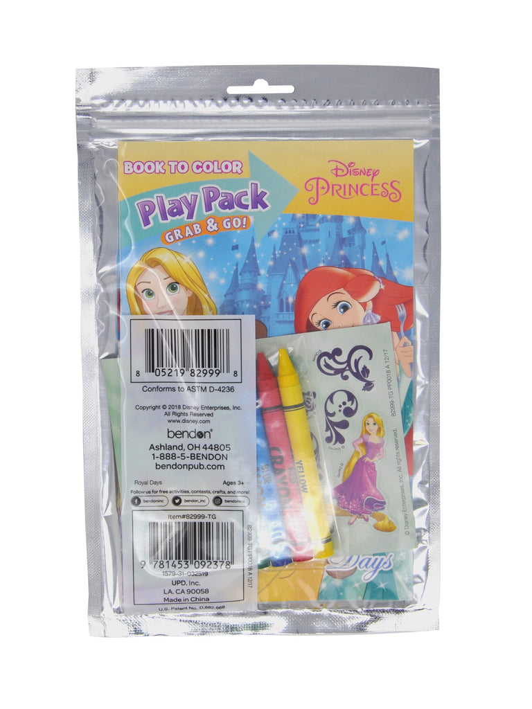 Disney Princess Girls Play Pack Grab & Go Crayons Stickers Party Favor ...